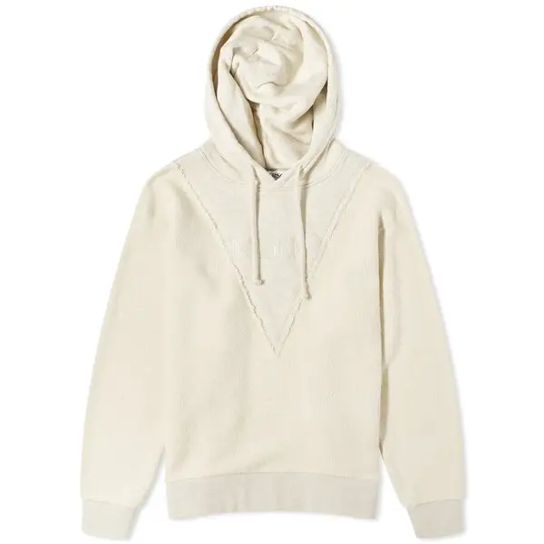 Jw Anderson Logo Reverse Hoodie In Oatmeal Melange - 60% Off